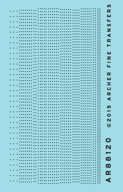 Hopper car rivets (Sheet 1), N scale – Archer Transfers