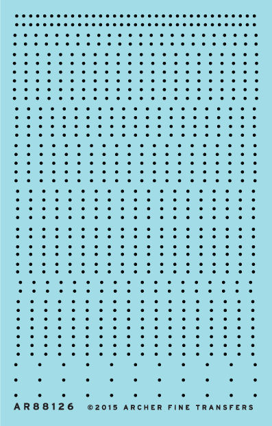 Hopper car rivets (Sheet 1), O scale – Archer Transfers