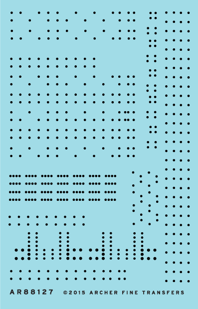 Hopper car rivets (Sheet 2), O scale – Archer Transfers